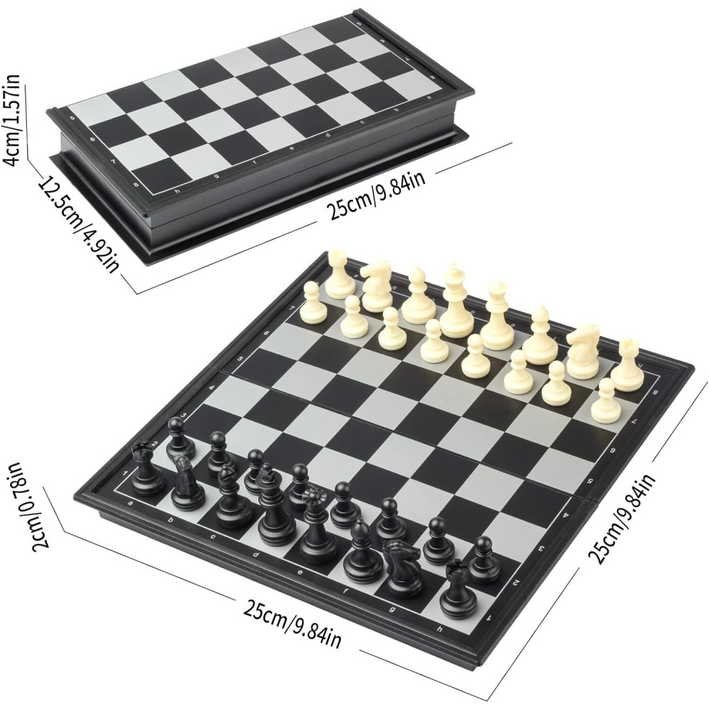 Buy Vikutu Travel Chess Set 9.8 Inch mini chess set magnetic chess ...