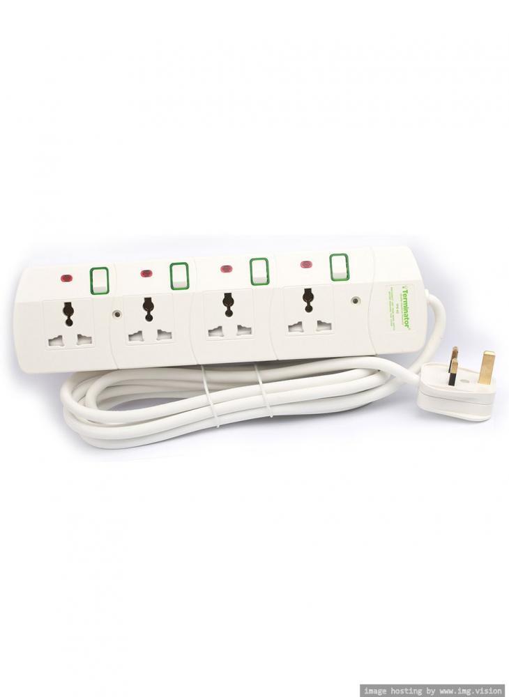 Buy Terminator 4 Way Universal Power Extension Socket 13A 3m in Dubai ...