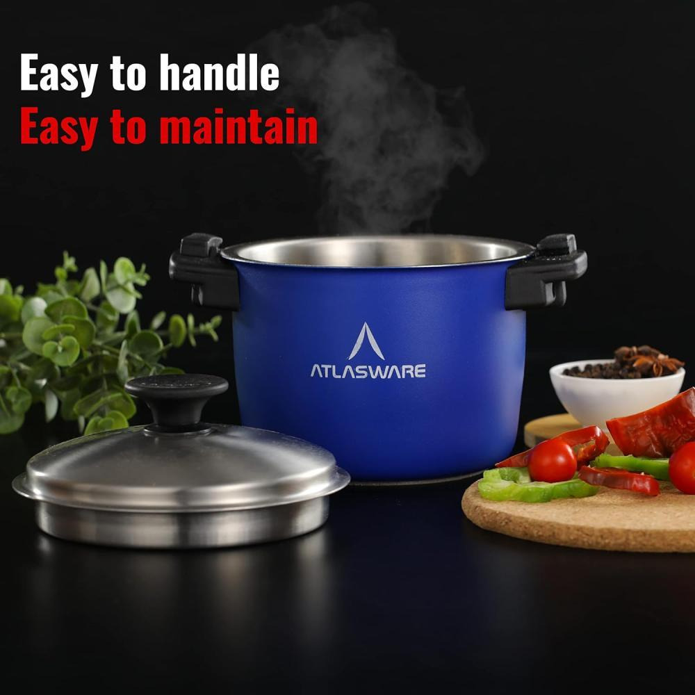 Buy Atlasware Made in India Stainless Steel Casseroles Feature with ...