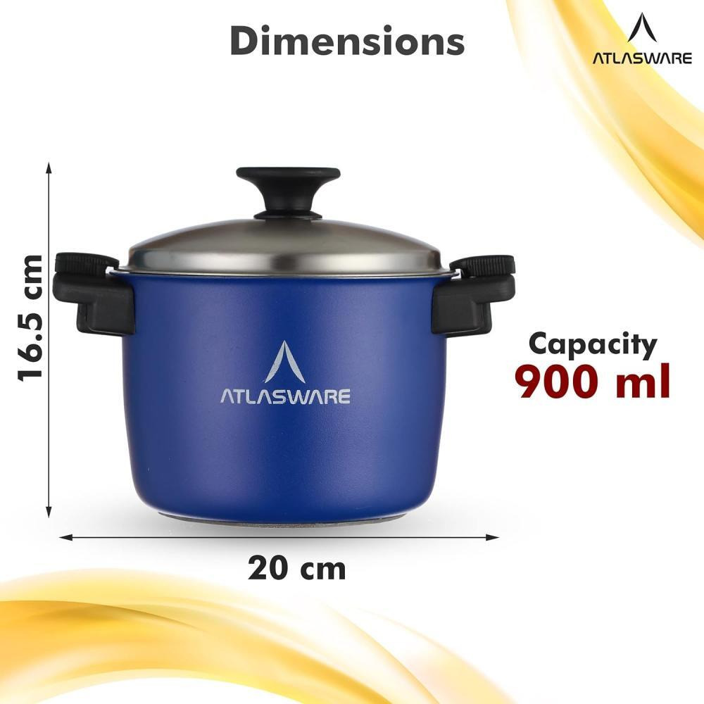 Buy Atlasware Made in India Stainless Steel Casseroles Feature with ...